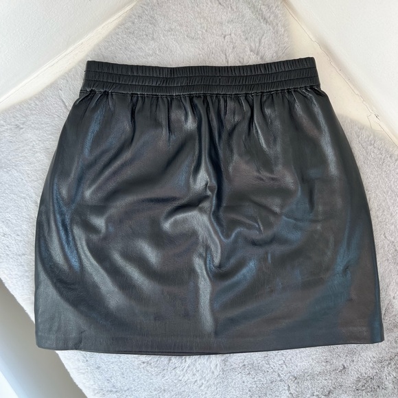 Aritzia | Skirts | Nwt Aritzia Black Leather Flags Skirt Xs | Poshmark